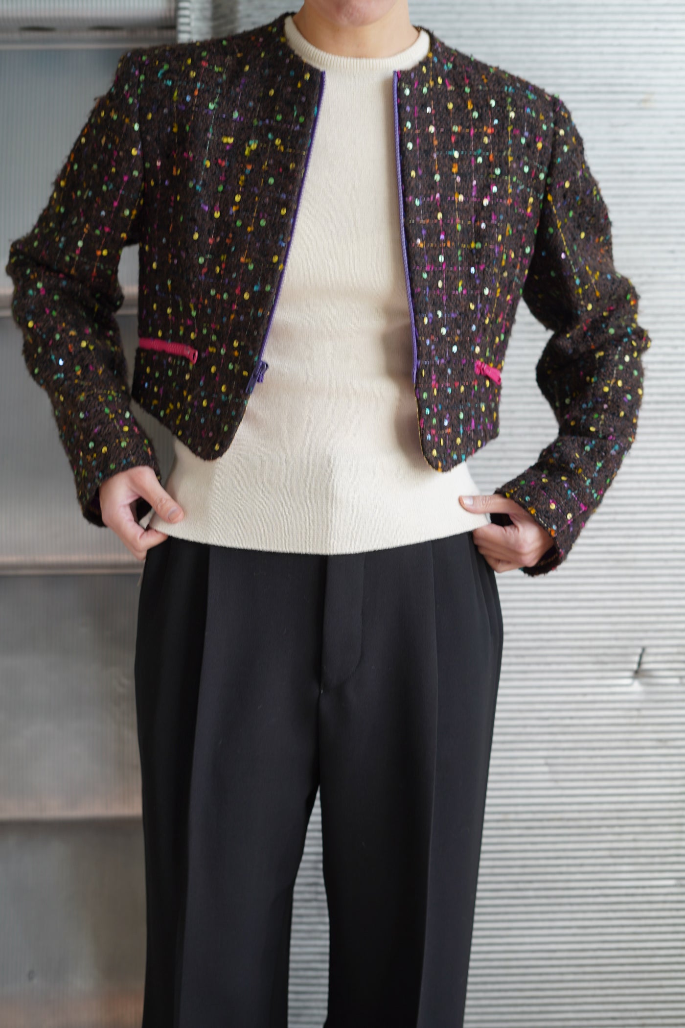 VINTAGE GEOFFREY BEENE 90s EVENING JACKET – PORT